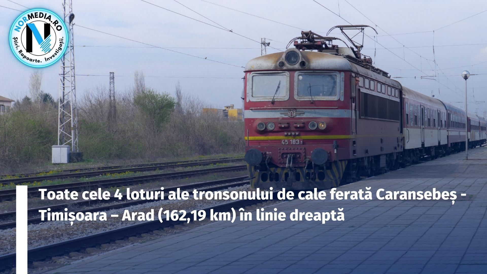 Toate cele 4 loturi ale tronsonului de cale ferată Caransebeș ...